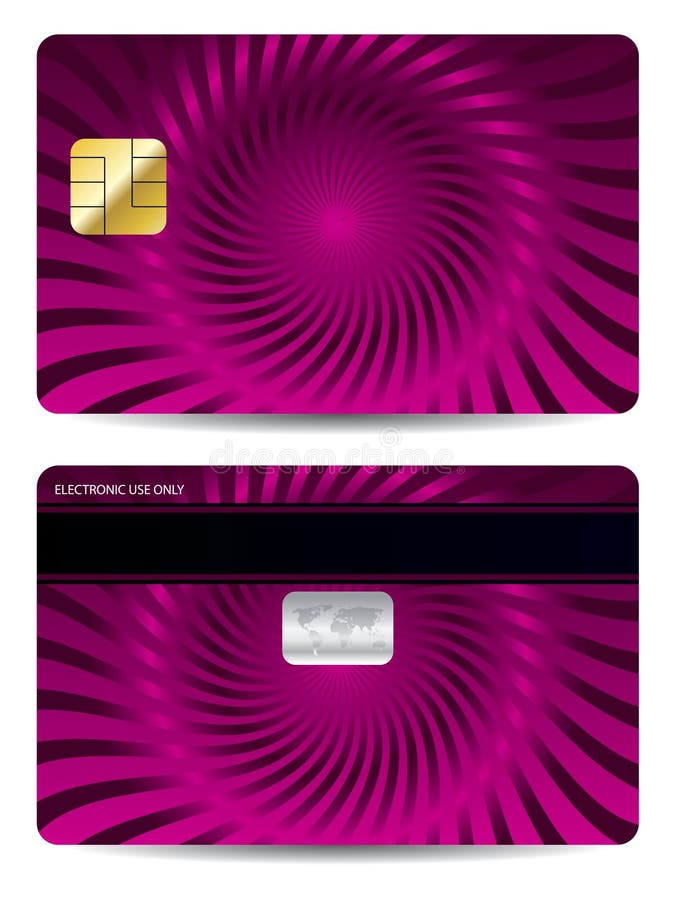 Cool credit card design stock vector. Illustration of pink - 13348246