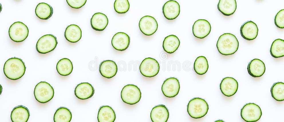 A Cool and Crisp Delight: Refreshing Cucumber Slices Stock Photo ...