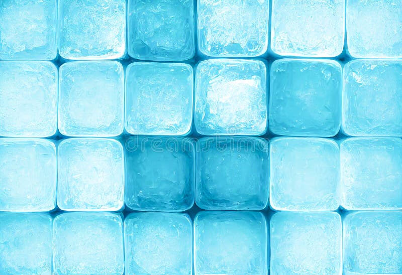 Cool Cubes of Ice Ready To Serve. Cold Square Ice Cubes with Various ...