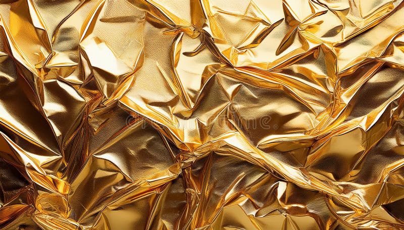 Cool 3d Abstract Golden Foil Background Wallpaper Stock Illustration ...