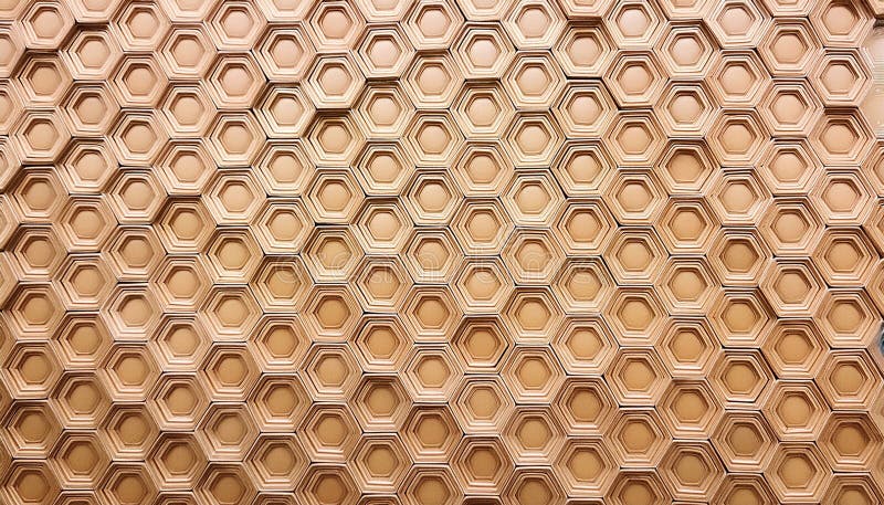 Cool 3d Hexagon Pattern Beige and White Background Wallpaper Design ...