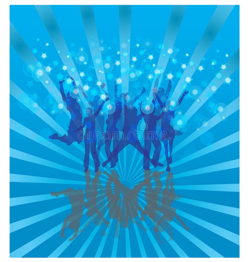 Cool dance on blue stock vector. Illustration of bravoin - 7703144