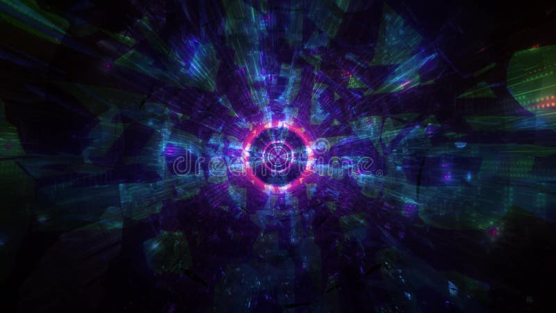 Cool Dark Tech Tunnel 3d Illustration Background Wallpaper Design ...