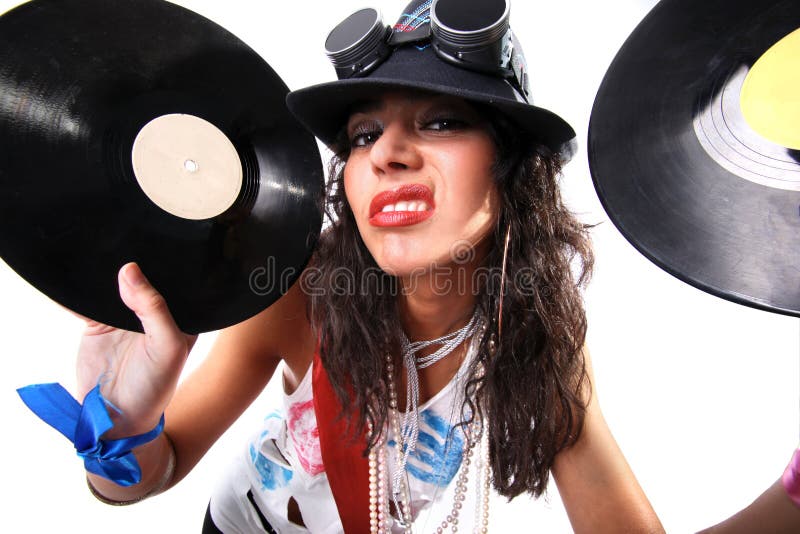 Cool DJ stock image. Image of european, groovy, girl - 19243389