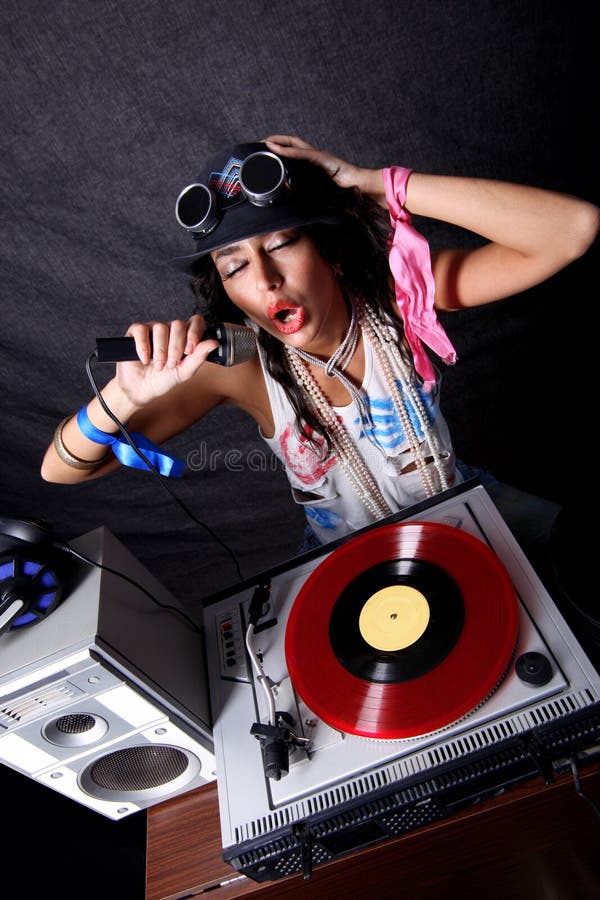 Cool DJ in action stock photo. Image of disco, player - 19007018