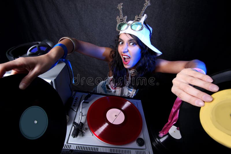 Cool DJ in action stock photo. Image of dance, crazy, funky - 8620932