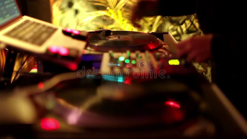 Cool DJ in bar stock footage. Video of entertainment - 36632628