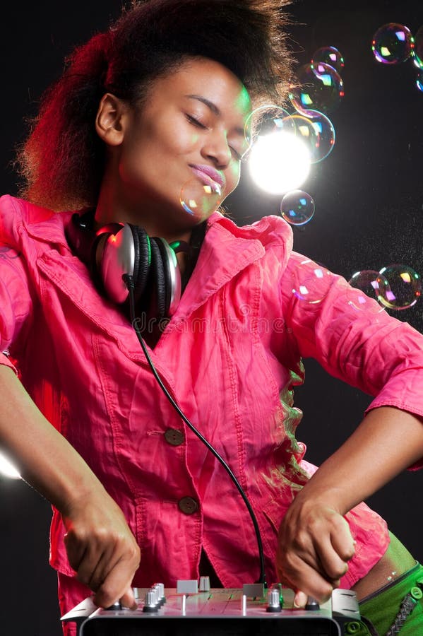 Cool dj behind the mixer stock image. Image of dancer - 12128071