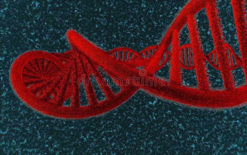 DNA in red - #2 stock image. Image of particle, neutron - 30110305