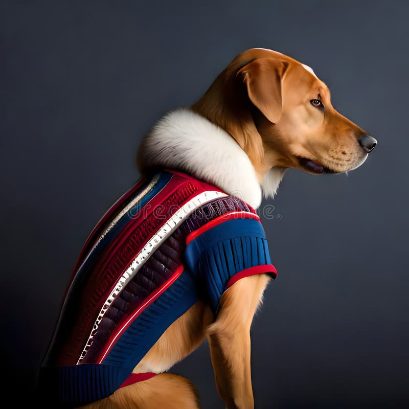 Dog Wearing Clothes Looking Cute - Ai Generated Image Stock ...