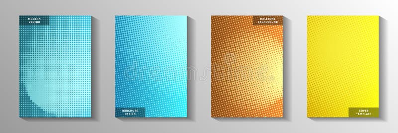 Cool Dot Faded Screen Tone Title Page Templates Vector Collection ...