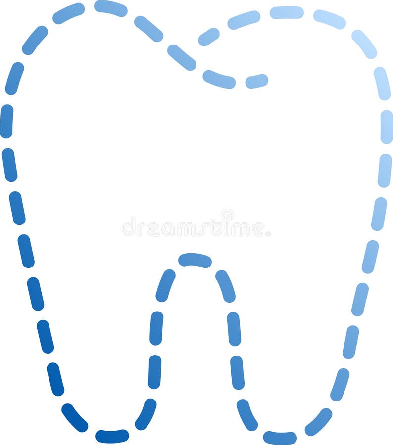 Cool Dot Line Drawing of Tooth Stock Vector - Illustration of dental ...