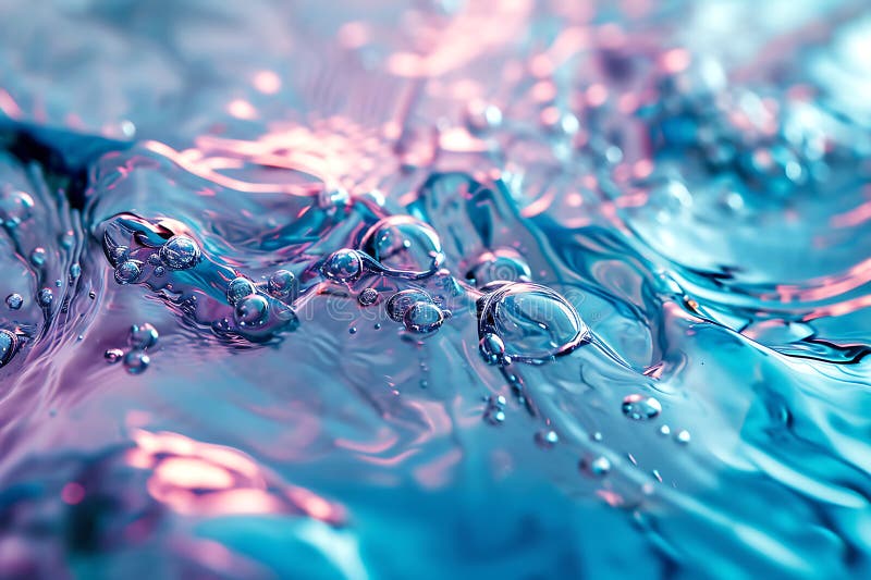 Cool Drops of Blue Water. Horizontal Photo Stock Photo - Image of ...