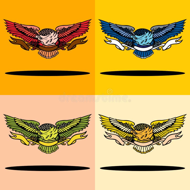 Cool Eagle Character Vector Illustration Stock Vector - Illustration of ...