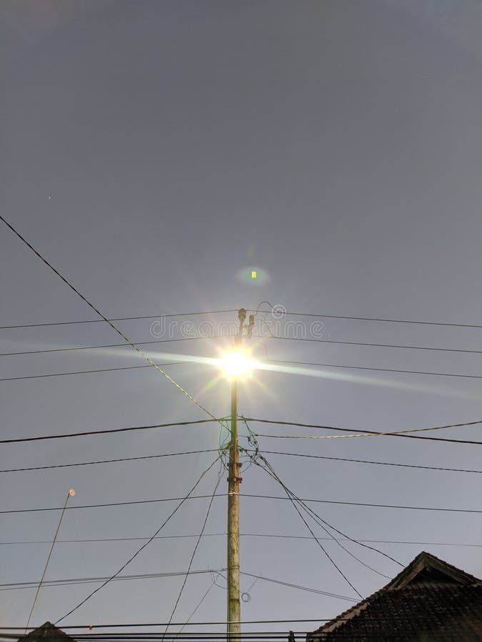 Cool Electric Poles in the Morning Stock Image - Image of vehicle, wind ...