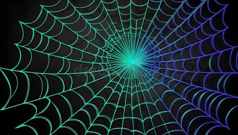 Cool Electric Spider Webs Theme. AI Generated. Stock Illustration ...