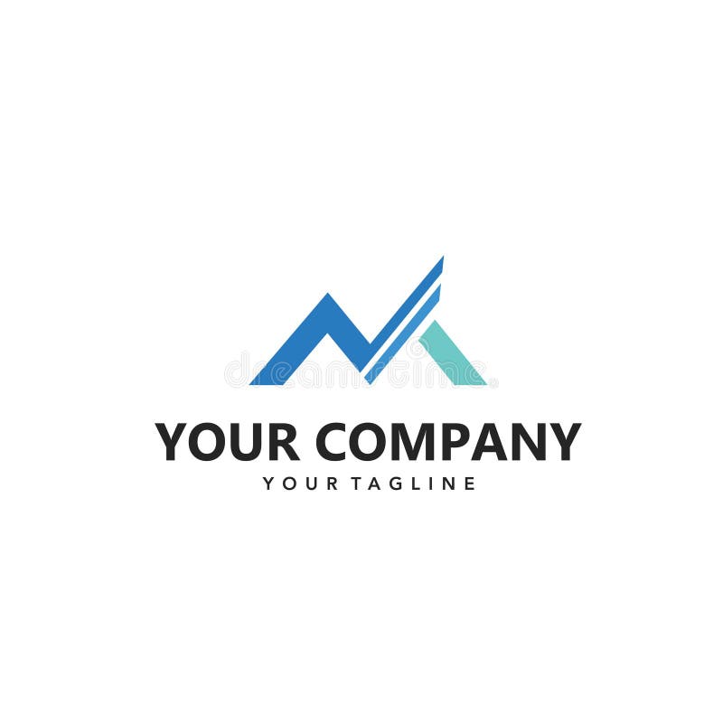 Cool and Elegant Initial Letter M Stock Vector - Illustration of ...