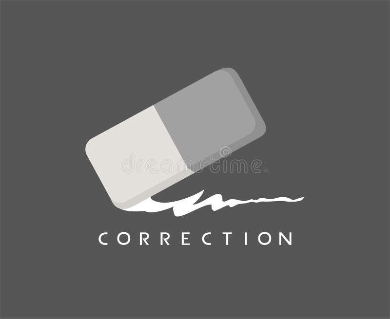 Cool Eraser and Correction Message Flat Draw Stock Vector ...