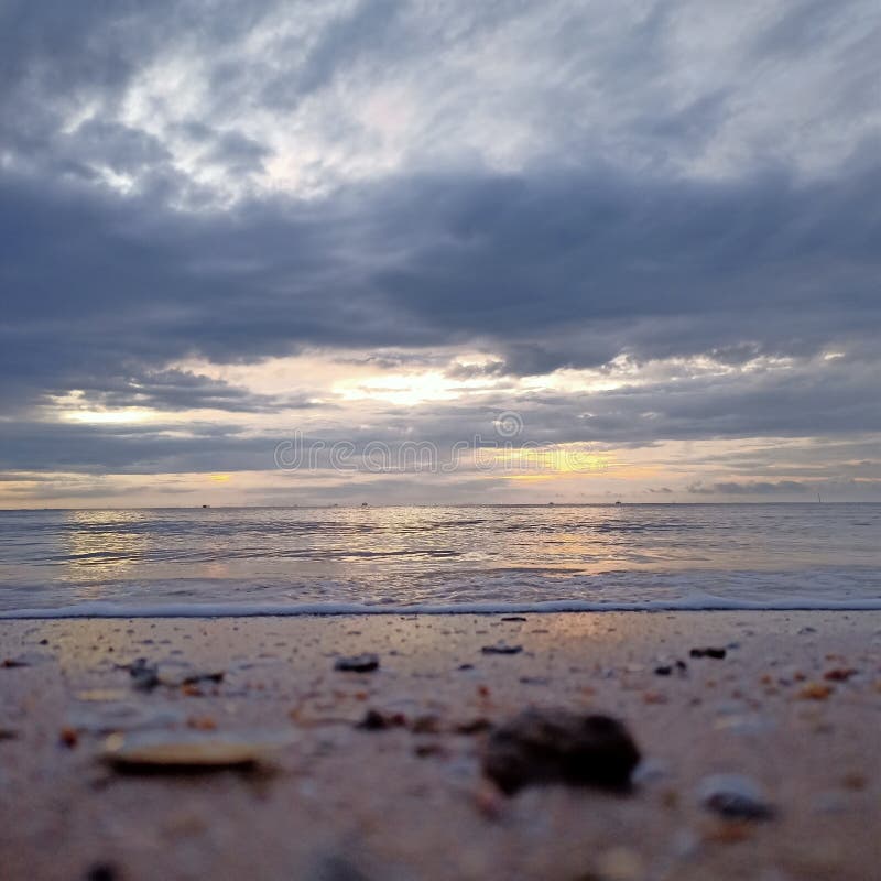Cool Evening Atmosphere on the Beach Stock Image - Image of fatigue ...