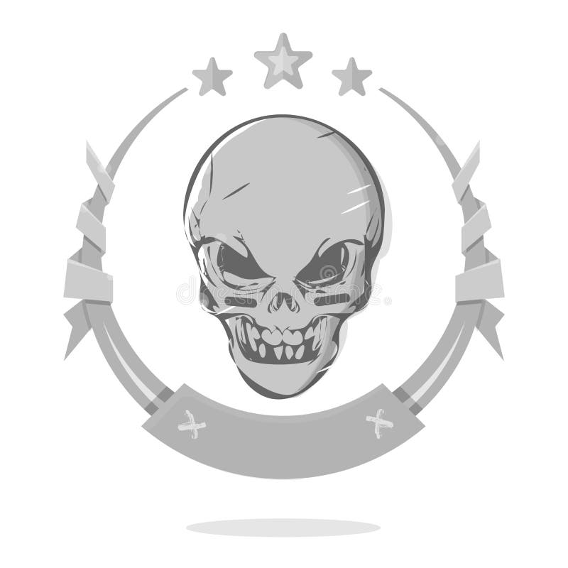 Cool Evil Skull. Template Awards or the Gothic Emblem. the Demon Head ...