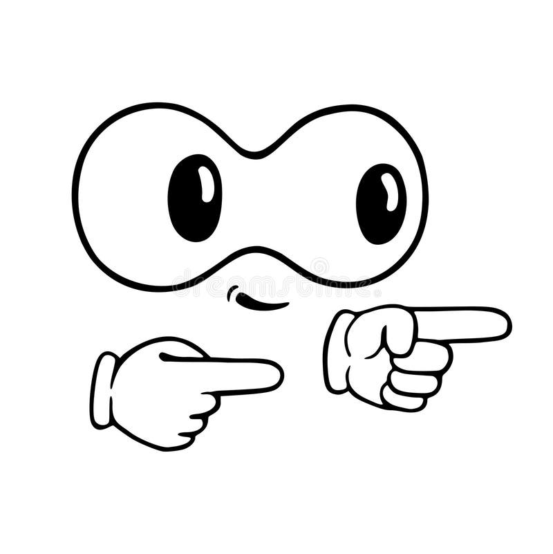 Cool expression draw stock vector. Illustration of point - 352754700