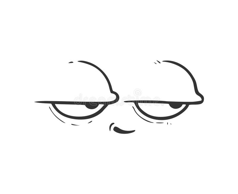 Cool expression draw stock vector. Illustration of face - 352754701