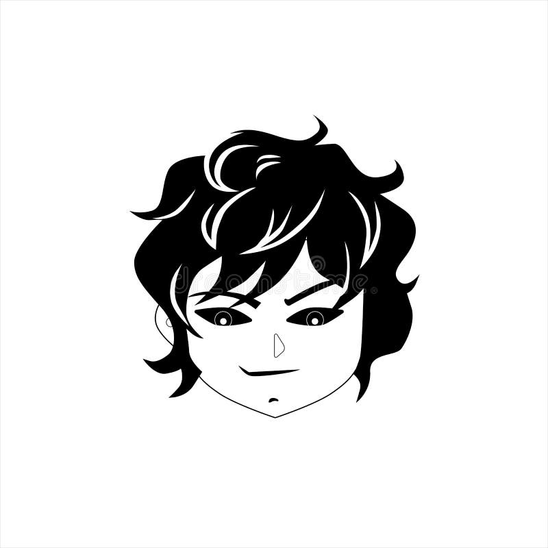 Cool Face with Black Color Design Vector Stock Vector - Illustration of ...
