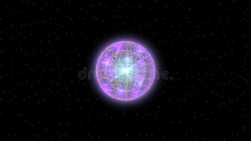 Cool Fantastic Glowing Sphere in the Space. Stock Vector - Illustration ...