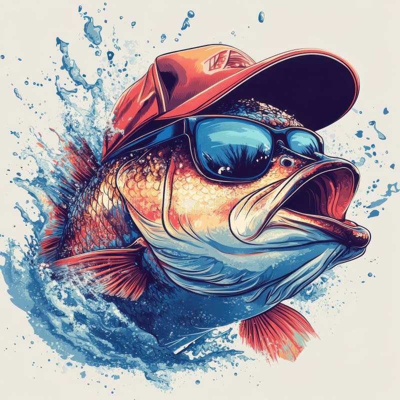Cool Fish Sunglasses Stock Illustrations – 653 Cool Fish Sunglasses ...