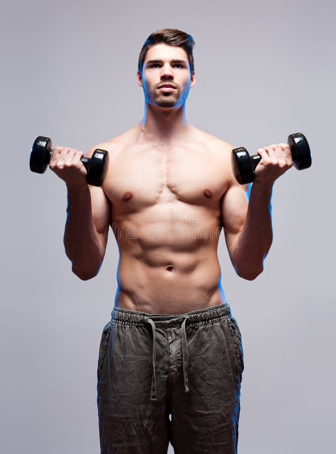 Cool and fit. stock photo. Image of happy, posing, ripped - 36738110