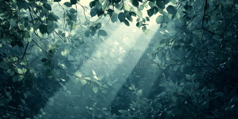 Cool Forest Canopy Background with Sunlight Filtering through the ...