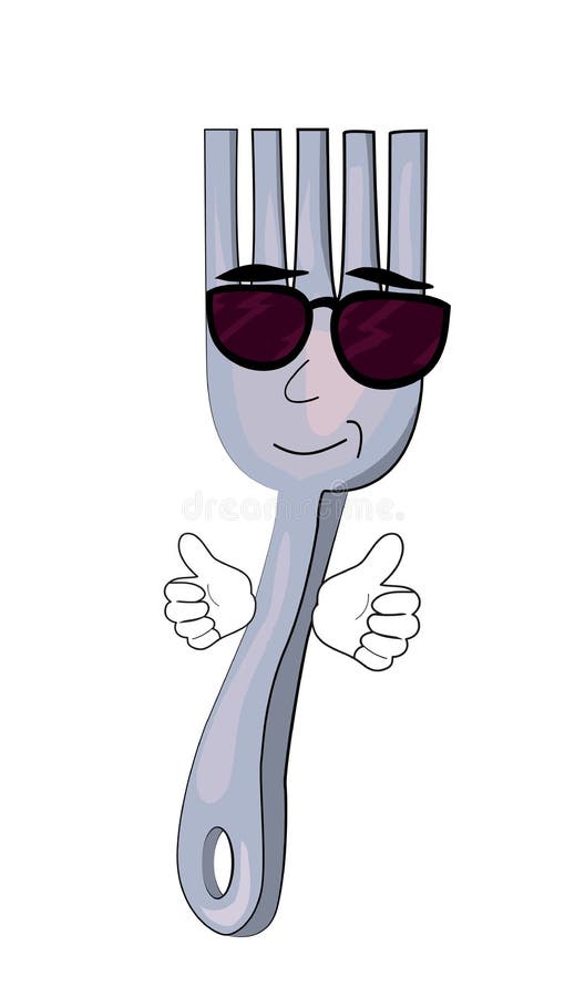 Sad fork cartoon stock illustration. Illustration of upset - 48730196