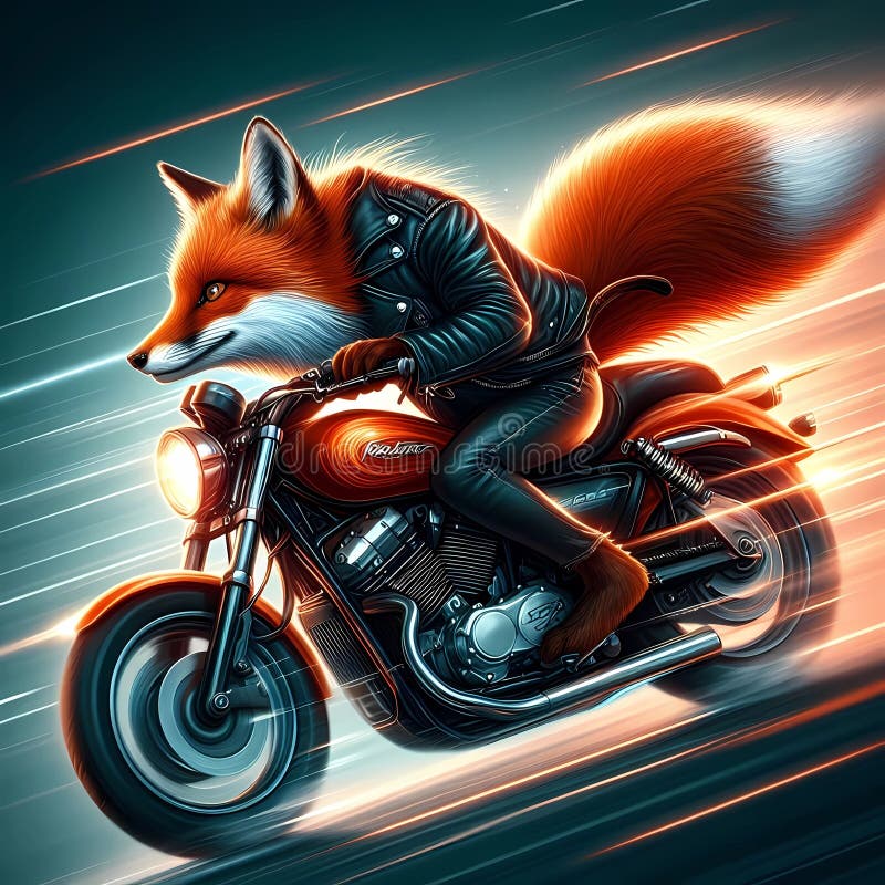 Fox Motorcycle Stock Illustrations – 247 Fox Motorcycle Stock ...