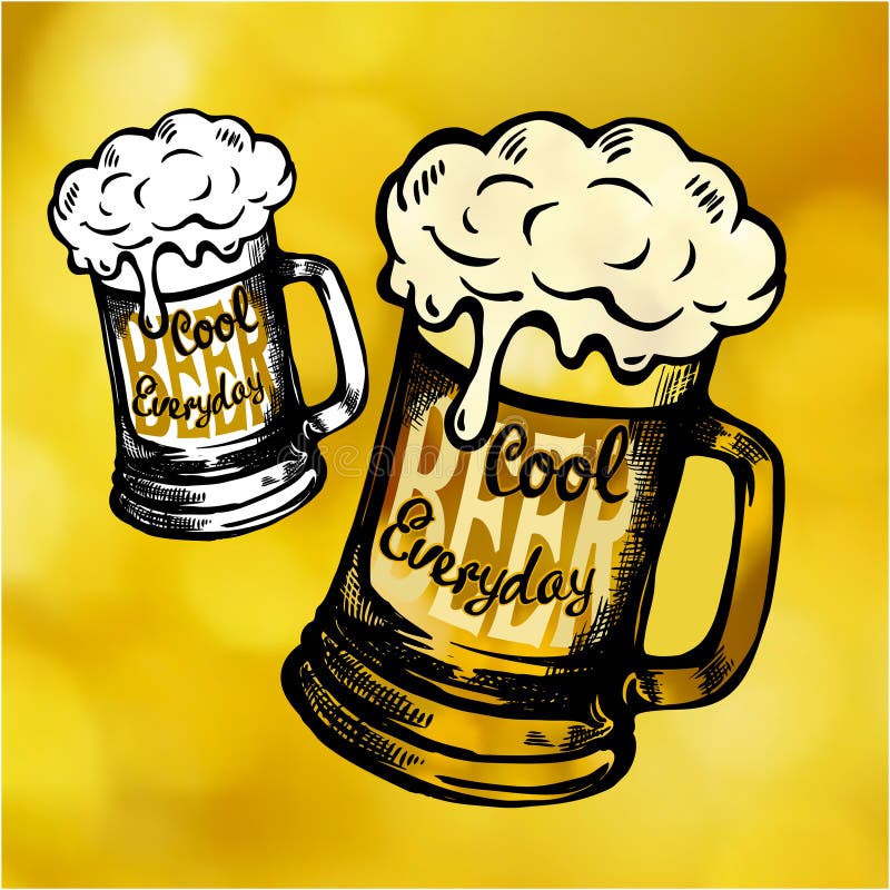 Cool fresh beer mag stock vector. Illustration of glass - 50158369