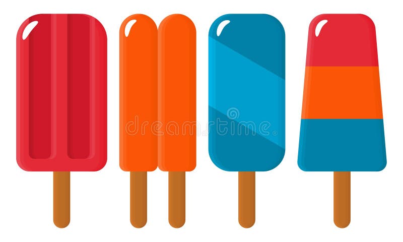 Cool Fresh Colorful Popsicle Vector Stock Vector - Illustration of ...