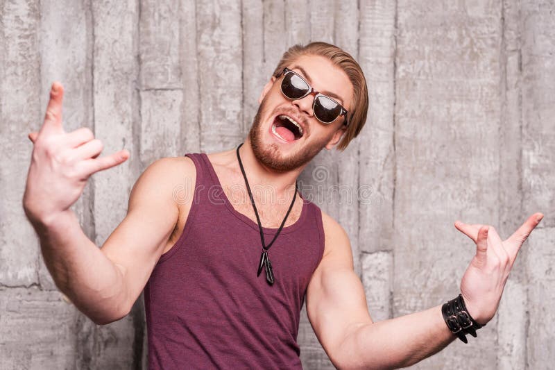 Cool and funky. stock photo. Image of cool, adult, mouth - 37716204