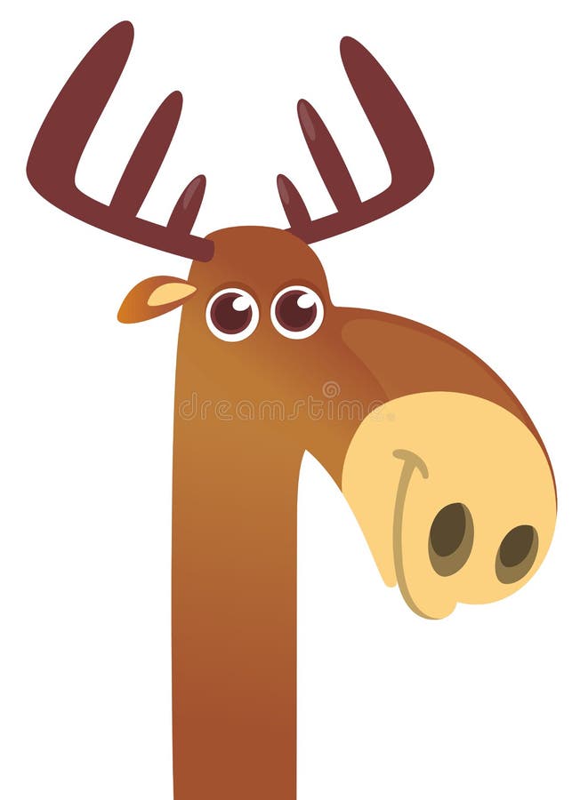 Cool Funny Cartoon Moose. Vector Illustration Stock Vector ...