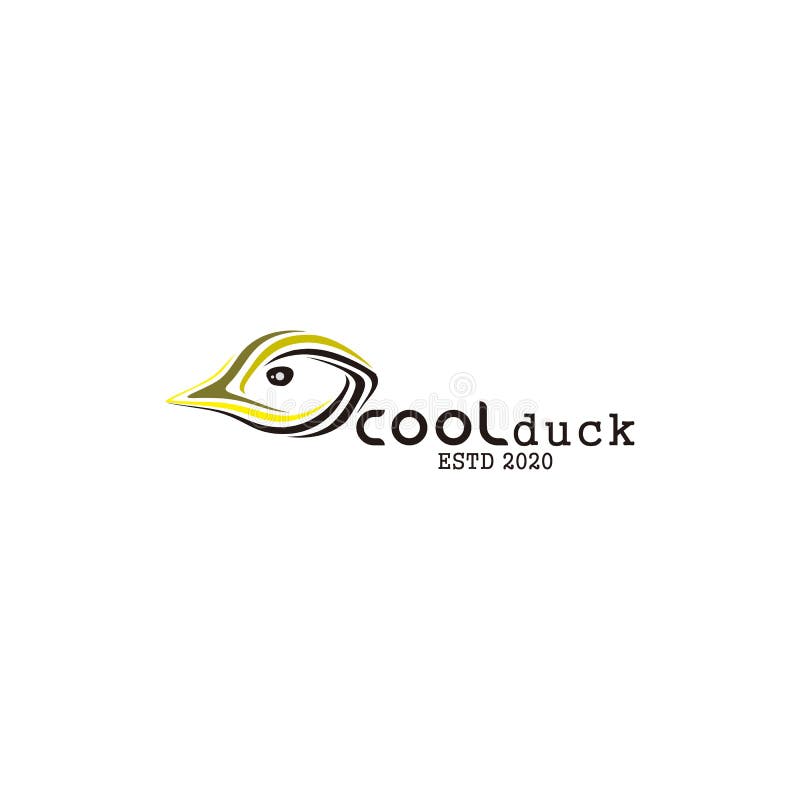 Cool and Funny Duck Logo Design Stock Illustration - Illustration of ...
