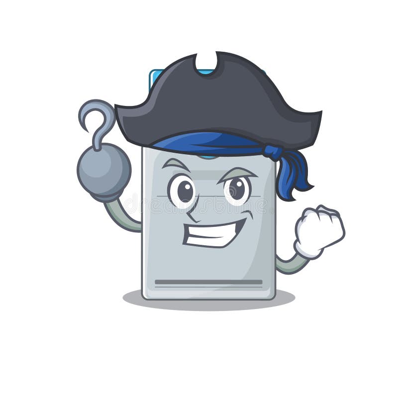 Funny Key Card Cartoon Character Style Holding a Standing Flag Stock ...