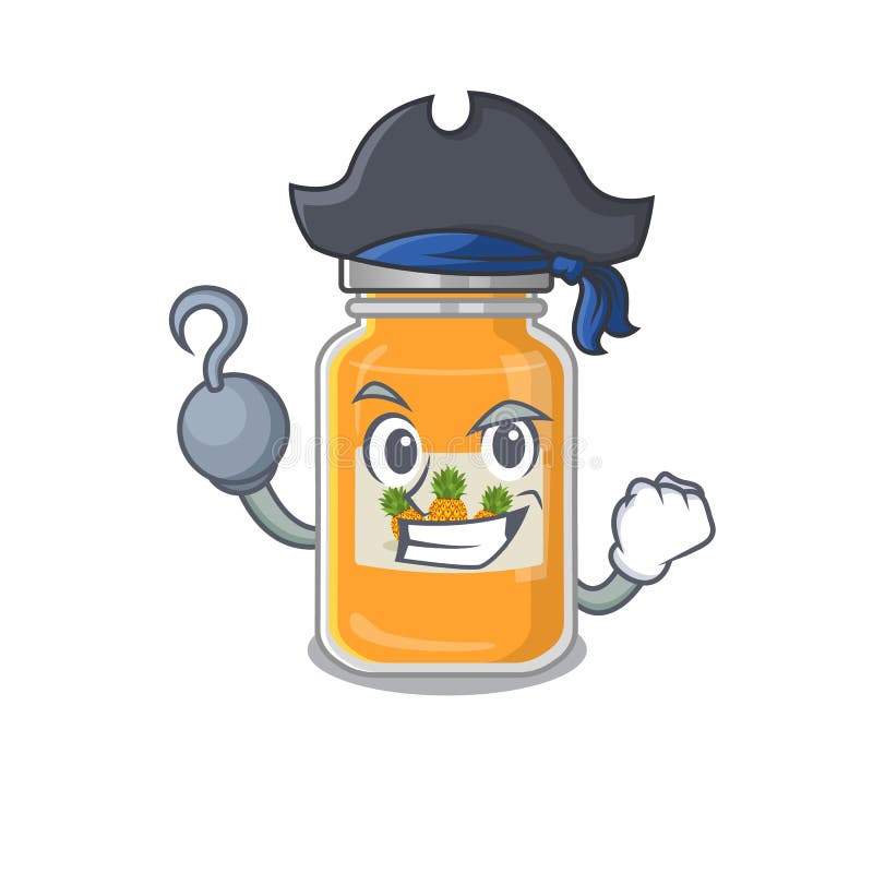 Cool and Funny Pineapple Jam Cartoon Style Wearing Hat Stock Vector ...