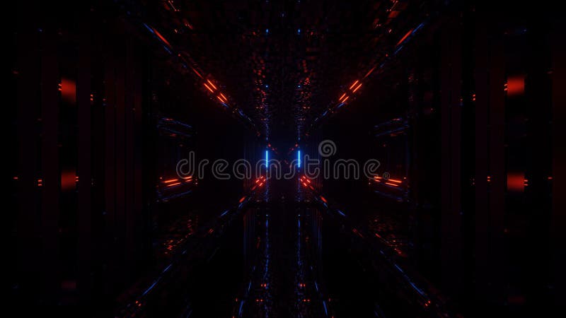 Cool Futuristic Background with Red and Blue Flashing Lights Stock ...