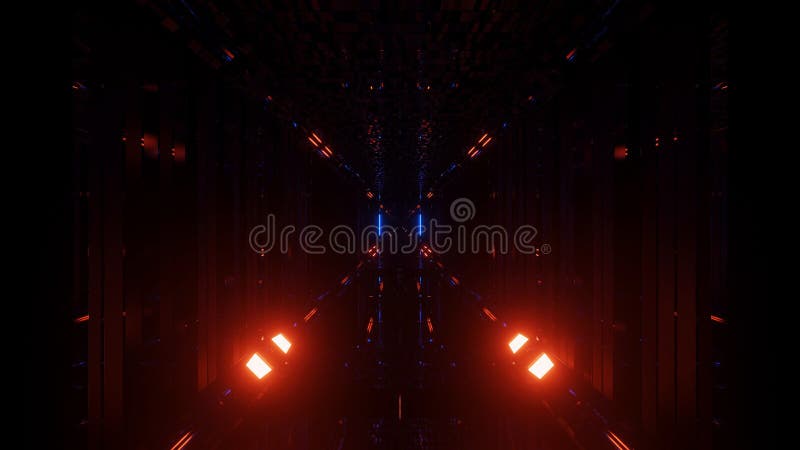 Cool Futuristic Background with Red and Blue Lights in the Middle Stock ...