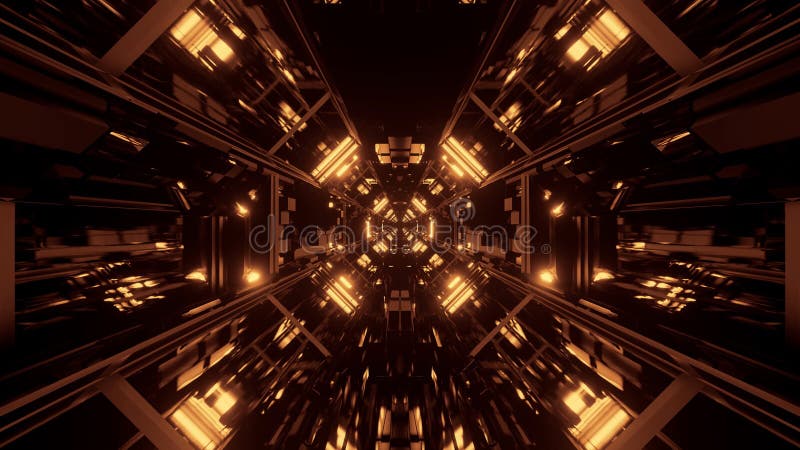 Cool Futuristic Sci-fi Techno Yellow Lights- Background Stock ...