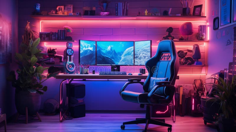 Video Gamer Room Empty Stock Illustrations – 216 Video Gamer Room Empty ...
