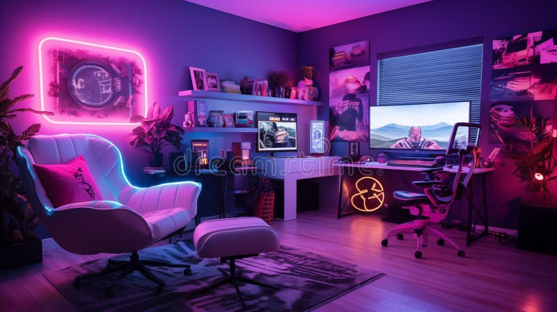 Video Gamer Room Empty Stock Illustrations – 216 Video Gamer Room Empty ...