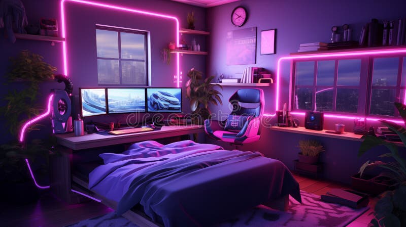 Video Gamer Room Empty Stock Illustrations – 216 Video Gamer Room Empty ...