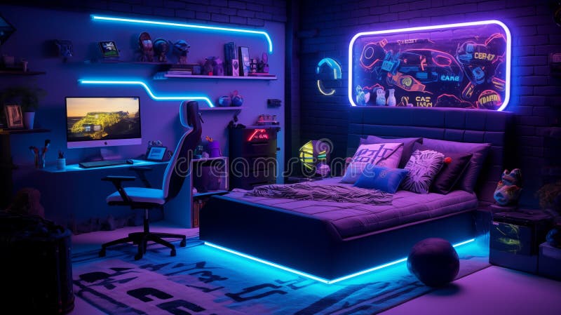 Video Gamer Room Empty Stock Illustrations – 216 Video Gamer Room Empty ...