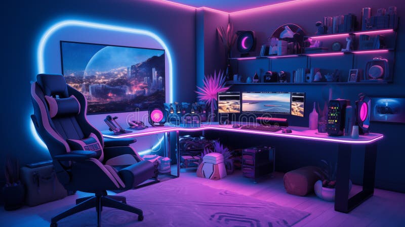 Video Gamer Room Empty Stock Illustrations – 197 Video Gamer Room Empty ...