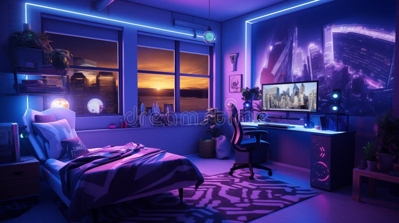 Video Gamer Room Empty Stock Illustrations – 163 Video Gamer Room Empty ...
