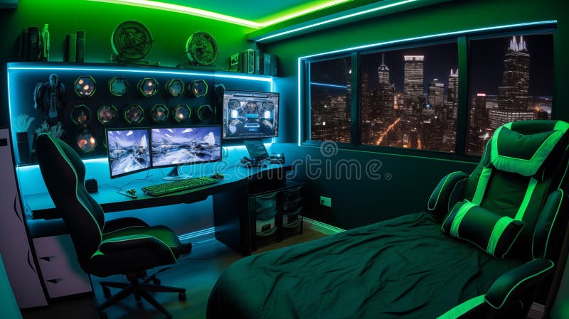 Video Gamer Room Empty Stock Illustrations – 216 Video Gamer Room Empty ...